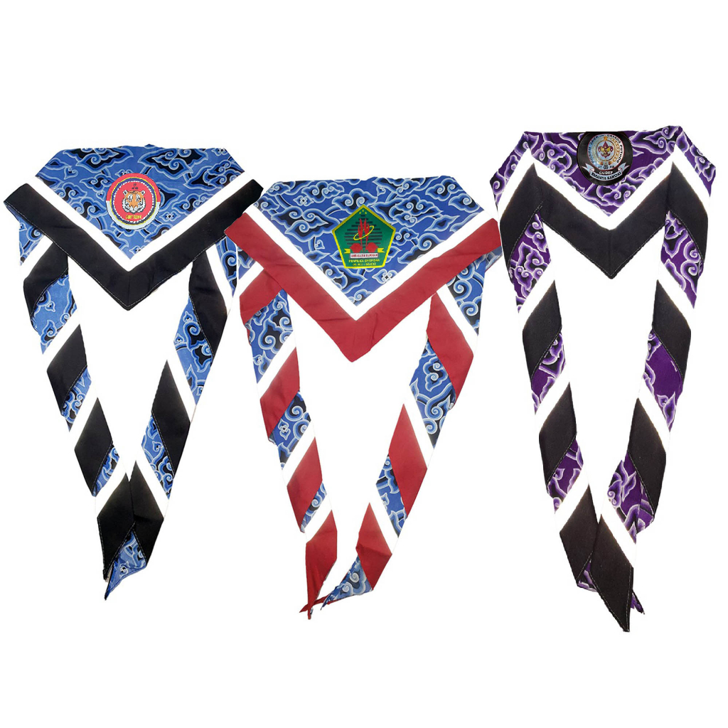 Jual SCARF PRAMUKA CUSTOM LOGO DTF PRINT Skraf Batik Mega Mendung ...