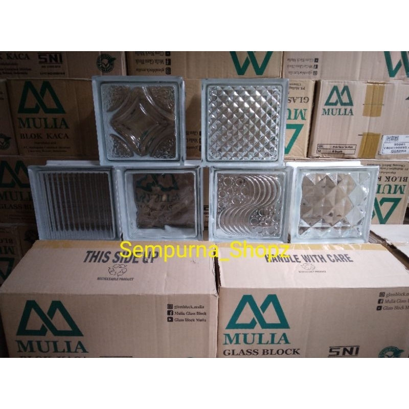 Jual Glass block Mulia 1 dus isi 6 pcs Glassblock | Shopee Indonesia