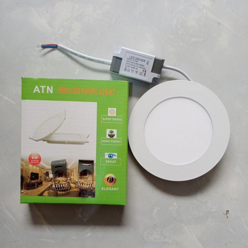 Jual Lampu Panel Led Plafon Inbow OutBow Bulat Kotak Putih 3Watt 6W ...