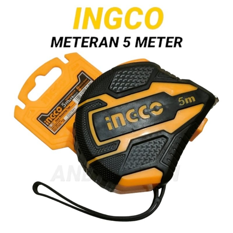 Jual METERAN INGCO 5 METER HSMT08519 STELL MEASURING TAPE 5 METER ALAT ...