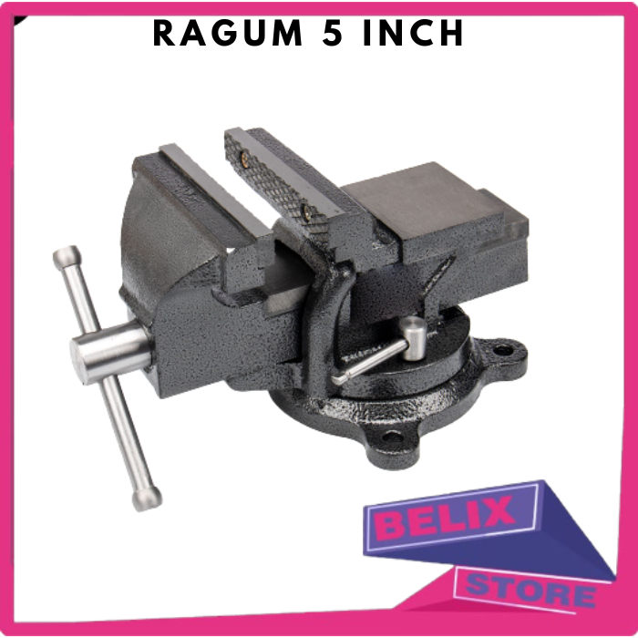 Jual Ragum Paron Meja / Catok duduk Besi 100mm/125mm/150mm Tanggem Meja ...