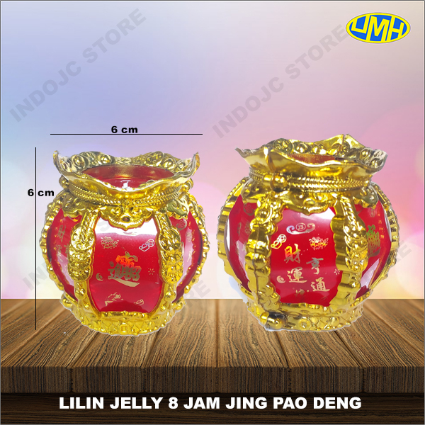 Jual Lilin Jelly Lampion jin pao deng 8 jam Lilin Puja Sembahyang Imlek ...