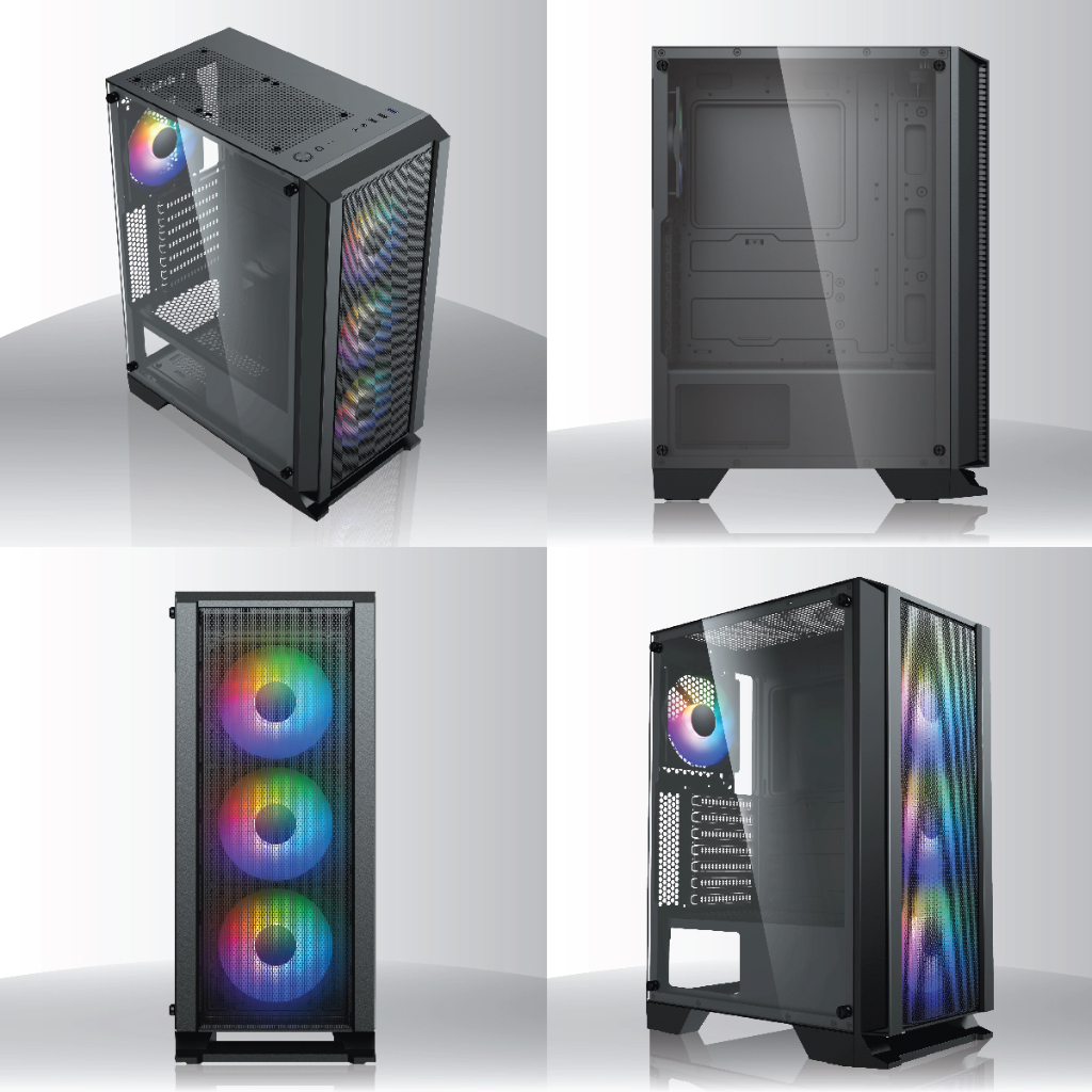 Jual INFINITY CASING GAMING NEBULA V4 BLACK + 3 FAN RGB | Shopee Indonesia