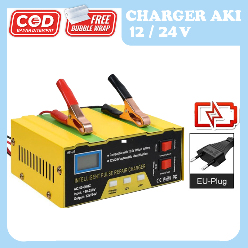 Jual 12v 24v Charger Aki Otomatis Mobil Motor Truck Kapal Elektrik ...