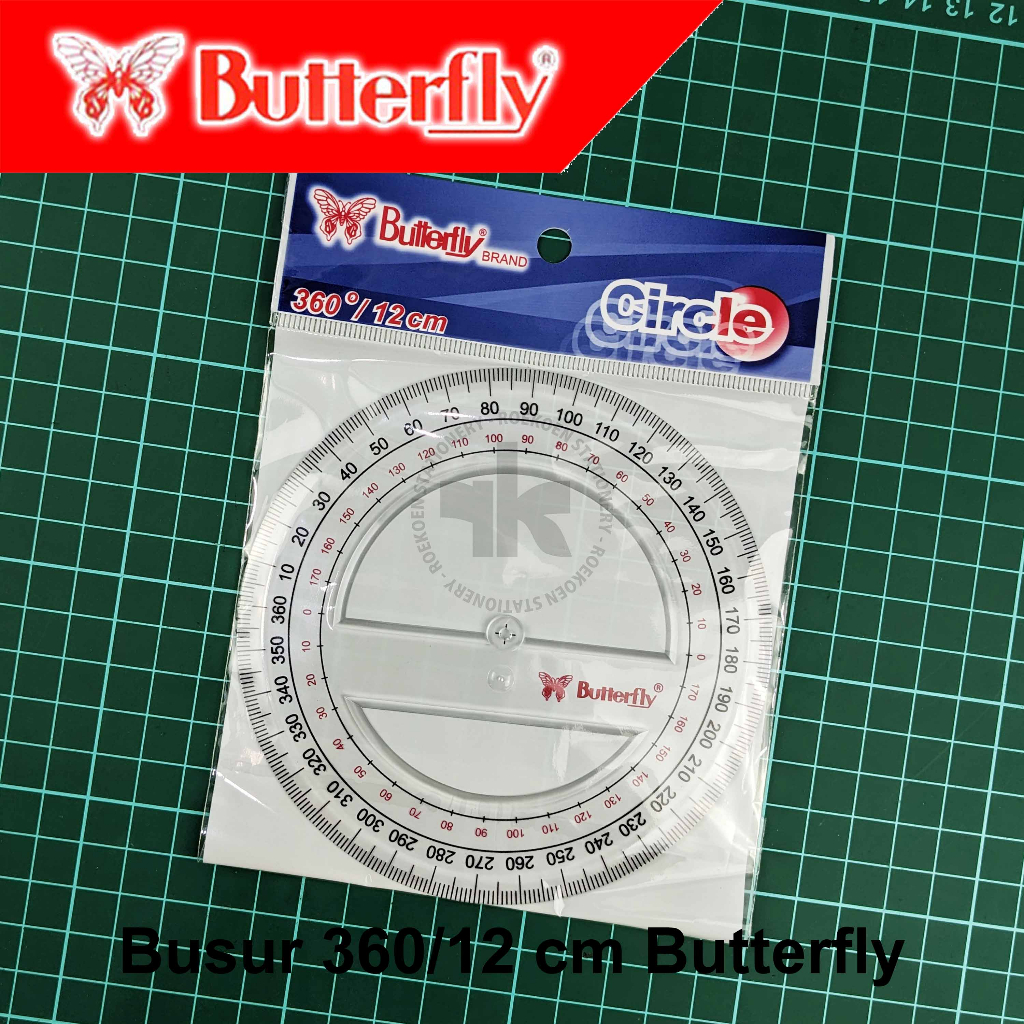 Jual Butterfly Protractor Busur Mika 360/12cm | Shopee Indonesia