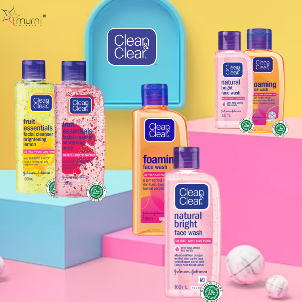 Jual CLEAN & CLEAR' FOAMING FACE WASH | NATURAL BRIGHT FACE WASH ...