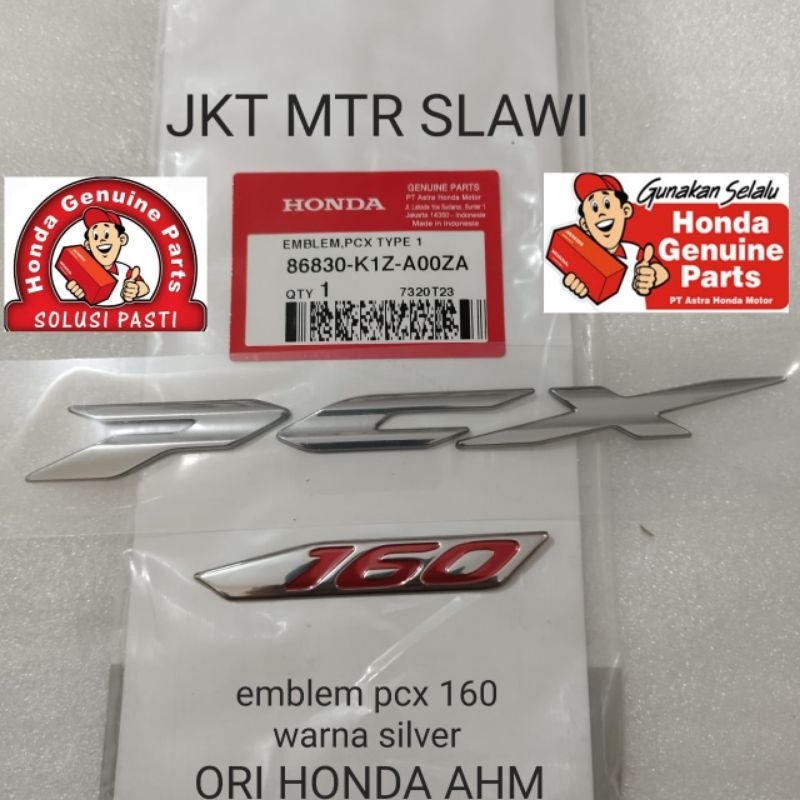 Jual Emblem pcx 160 emblem 3D pcx 160 warna silver harga satuan or ...
