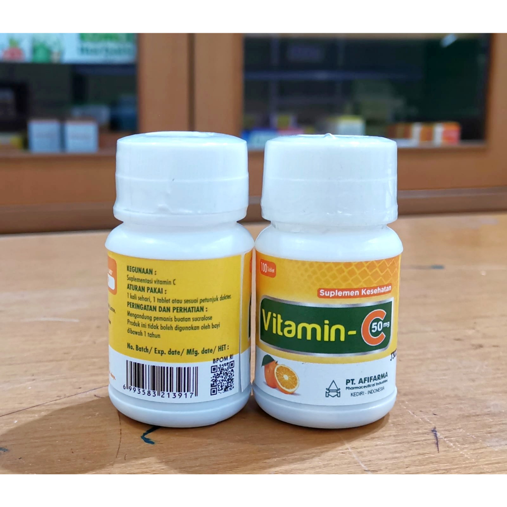 Jual Vitamin C 50 mg Rasa Jeruk Pot 100 Tablet | Shopee Indonesia