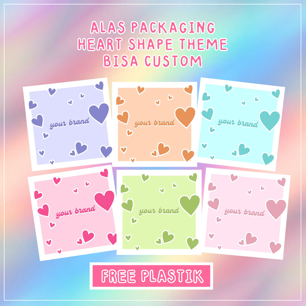 Jual ALAS PACKAGING HEART SHAPE VER. | ALAS PACKING BISA CUSTOM | Alas ...
