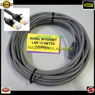 Jual G299 ori 100% kabel lan rj45 15 meter UTP Scable konektor wifi ...