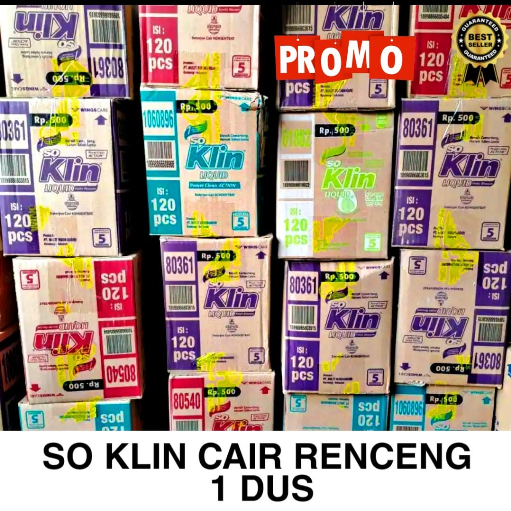 Jual SO KLIN LIQUID 1 DUS 22ml Isi 120 pcs CAIR KEMASAN 500 AN RENCENG ...