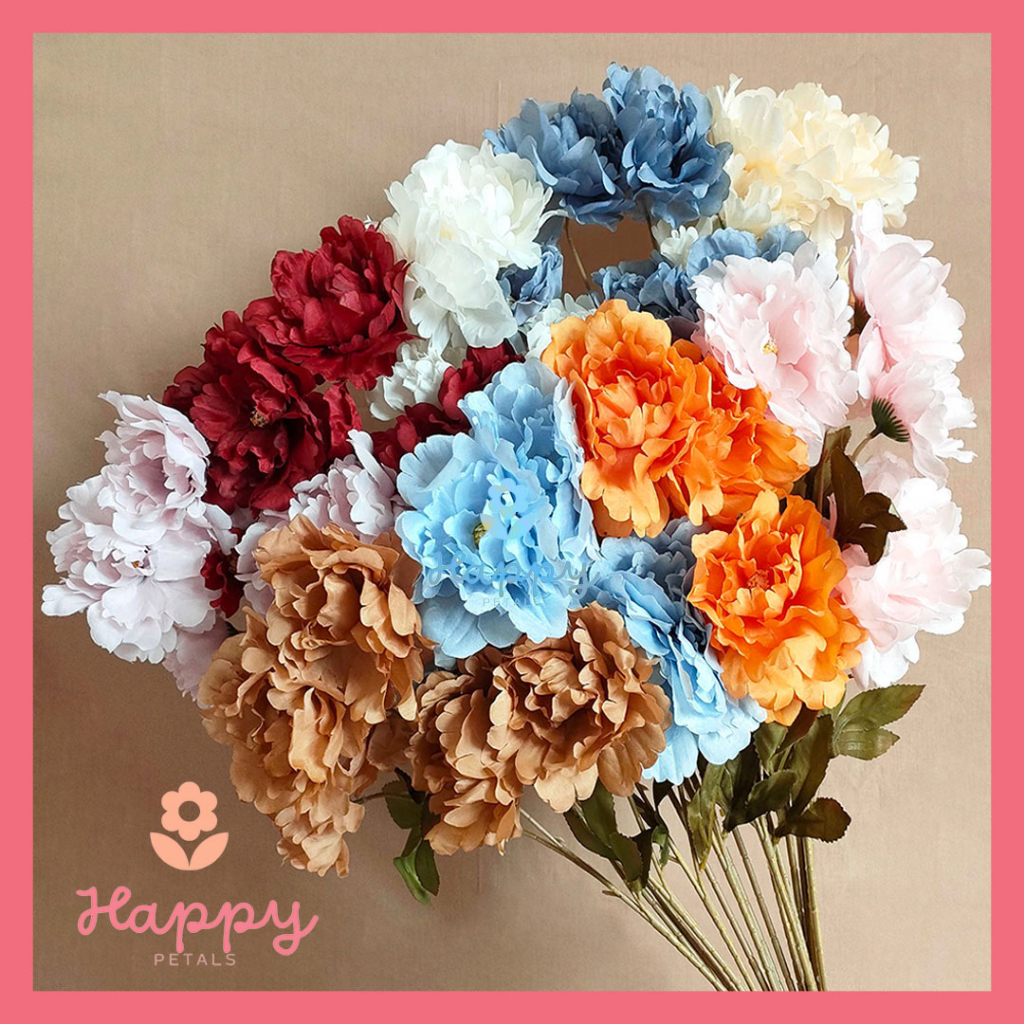 Jual Artificial Flower Kansas Peony Bunga Cabang Buatan Dekorasi ...