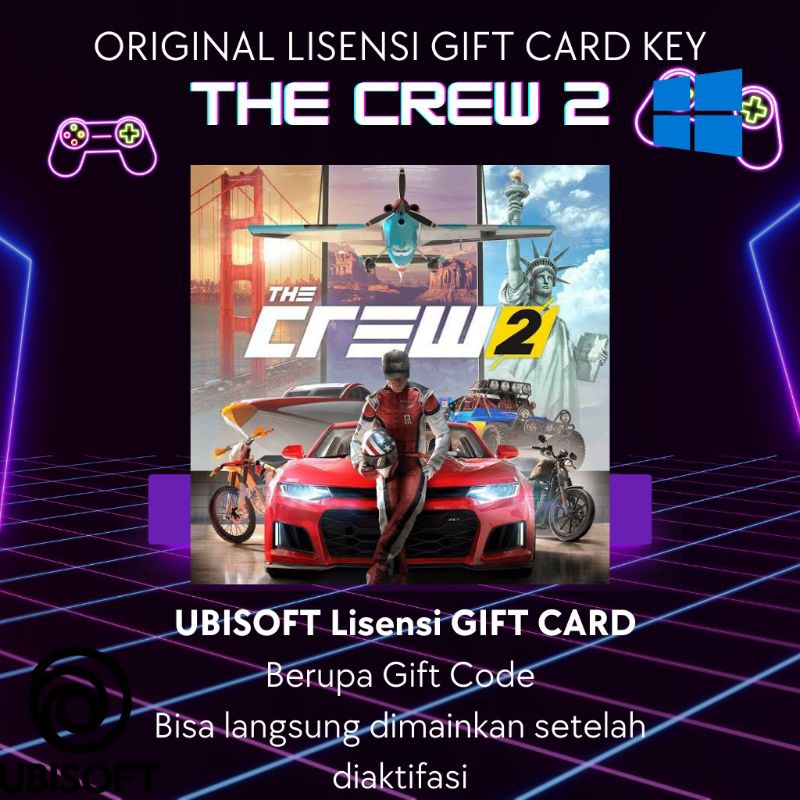Jual THE CREW 2 UBISOFT KEY GIFT CARD INDONESIA (PC) | Shopee Indonesia