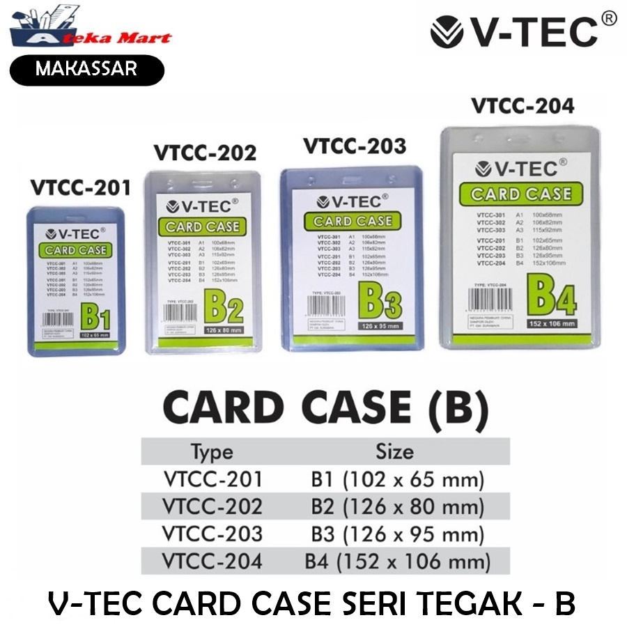 Jual [PAK/20PCS] V-TEC CARD CASE B1 B2 B3 B4 TEMPAT ID CARD B5 YUSHINCA | Shopee Indonesia