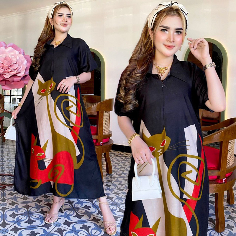 Jual DASTER JUMBO KERAH CATFLO DASTER BATIK KOMBINASI UKURAN JUMBO ...