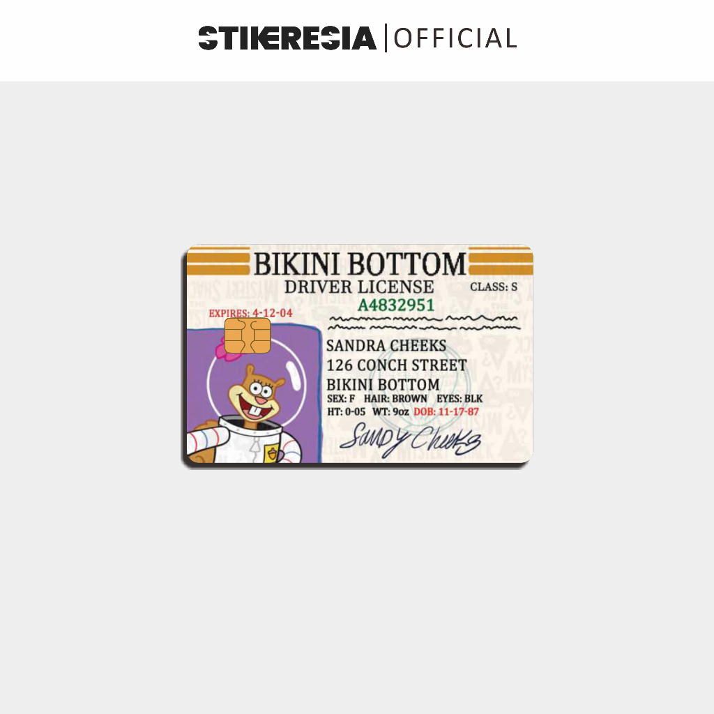 Jual Stiker ATM Spongebob SIM - Stiker Kartu ATM Emoney Flazz Vinyl ...