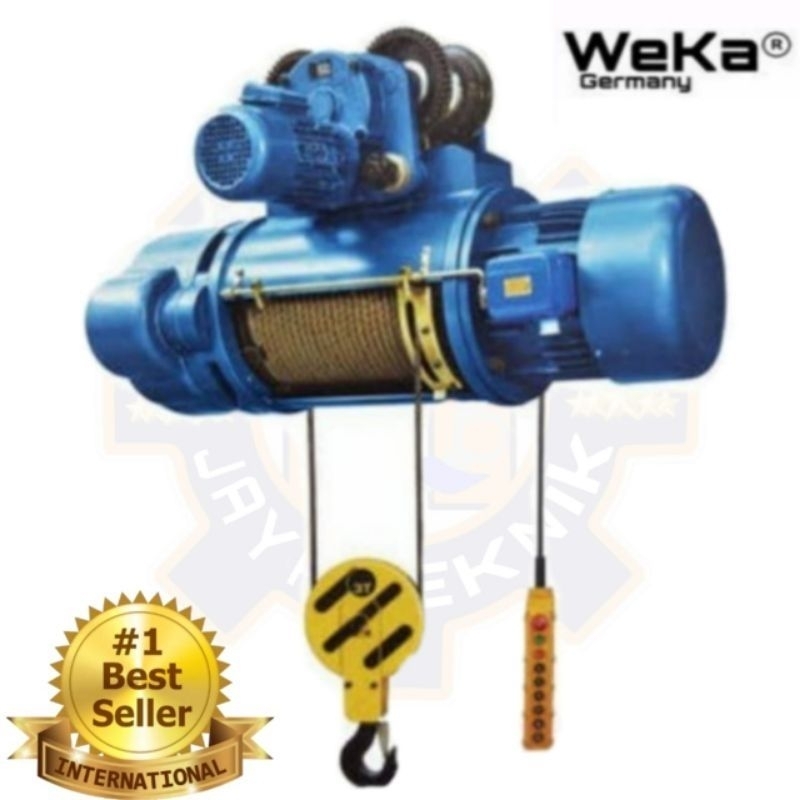 Jual Electric hoist wire rope 5 ton x 12 meter 380/3phase weka germany ...