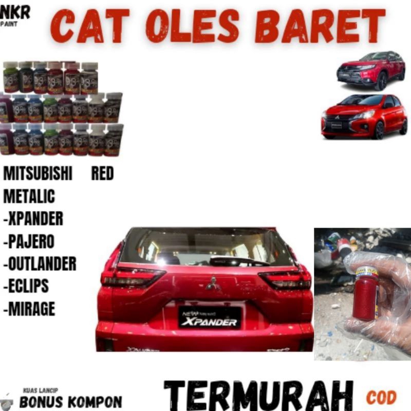 Jual CAT OLES MITSUBISHI MERAH METALIK (RED METALLIC)UNTUK MODEL ...