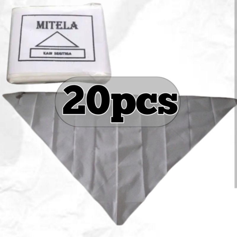 Jual (20pcs) Sekodi Mitela Syal Slayer Putih Polos Segitiga | Shopee ...