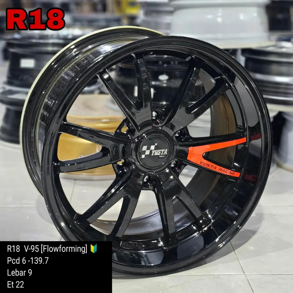 Jual velg racing ring 18 lebar 9 et22 untuk fortuner pajero hilux strada | Shopee Indonesia