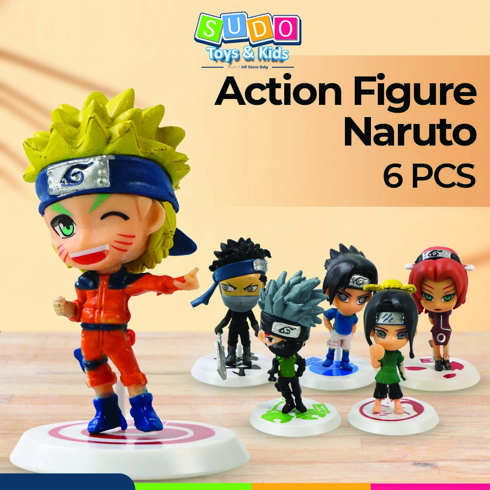 Jual Mainan Action Figure Naruto Mini Bahan PVC Kuat - 6 PCS | Shopee ...