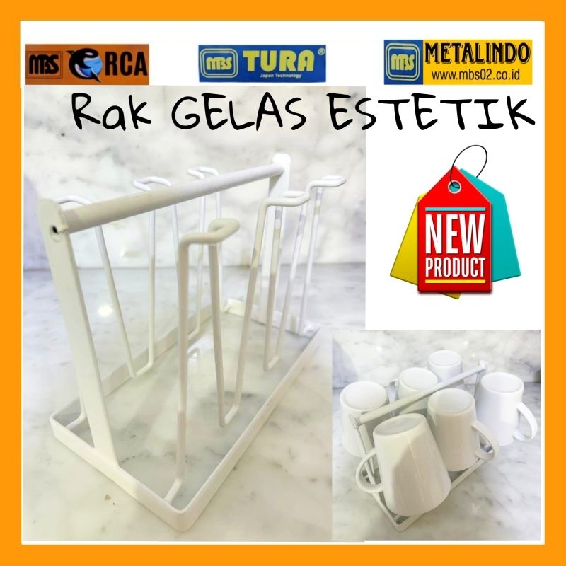 Jual Rak gelas estetik MBS rak gelas minimalis tempat gelas | Shopee Indonesia