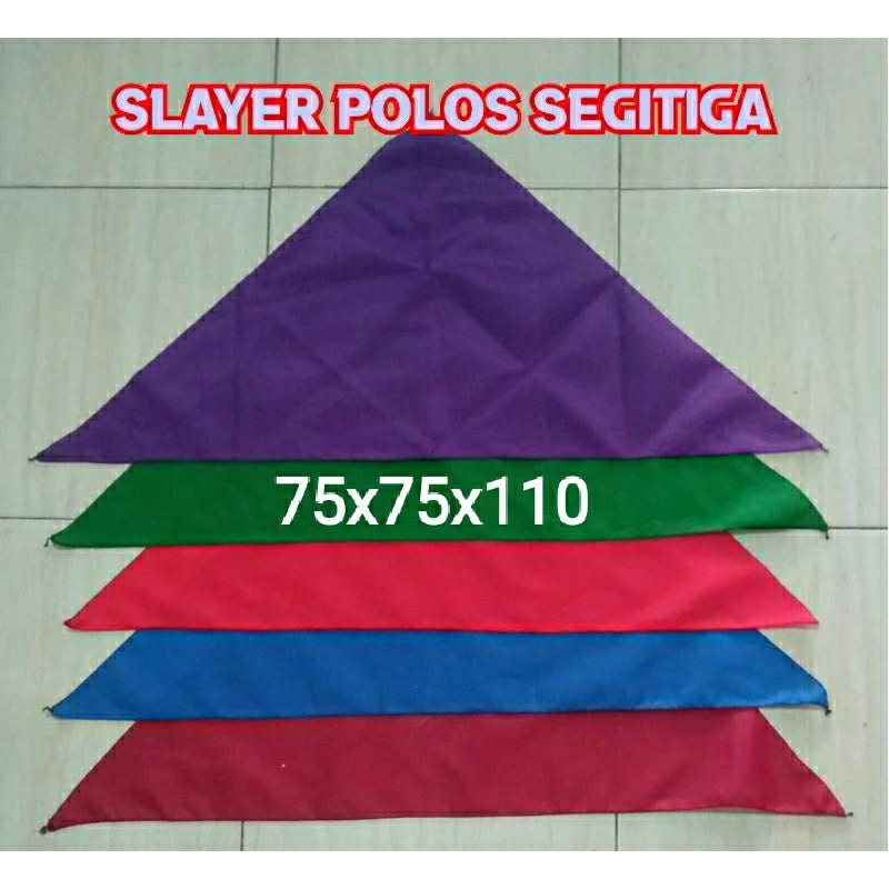 Jual syal dewasa / slayer segitiga dewasa / syal polos dewasa bahan ...