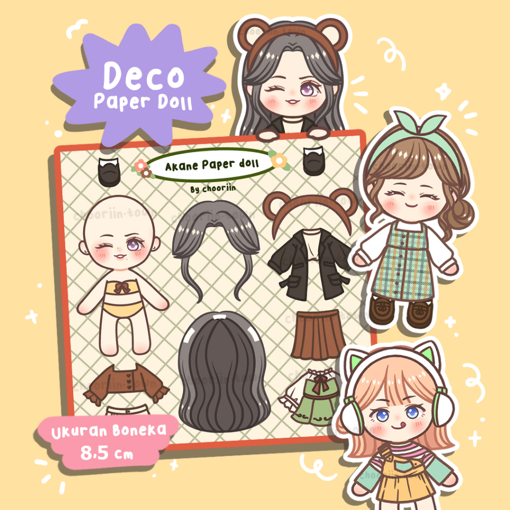 Jual [ Female Deco Paper Doll ] Mainan Jadul Bongkar Pasang BP - Boneka ...