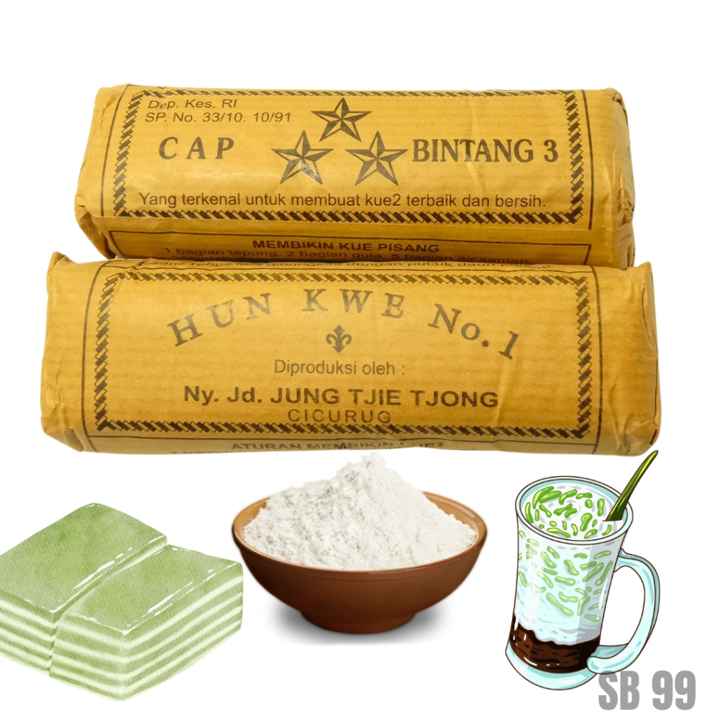 Jual Tepung HUNKWE cap BINTANG 3 kemasan 90gram | Shopee Indonesia