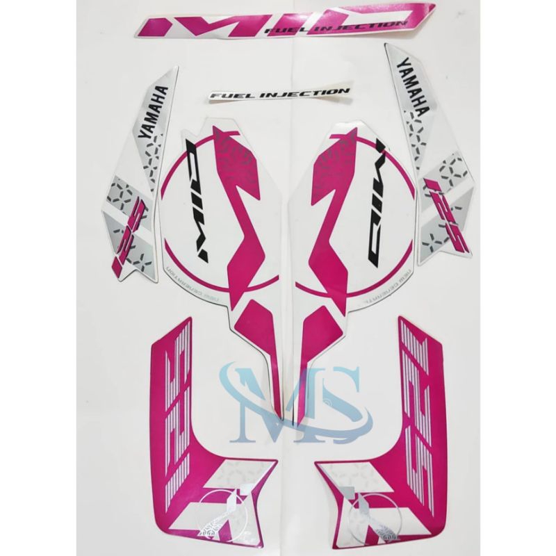 Jual Stiker Striping Motor MIO M3 2015 PINK Sticker Lis Body Standar ...