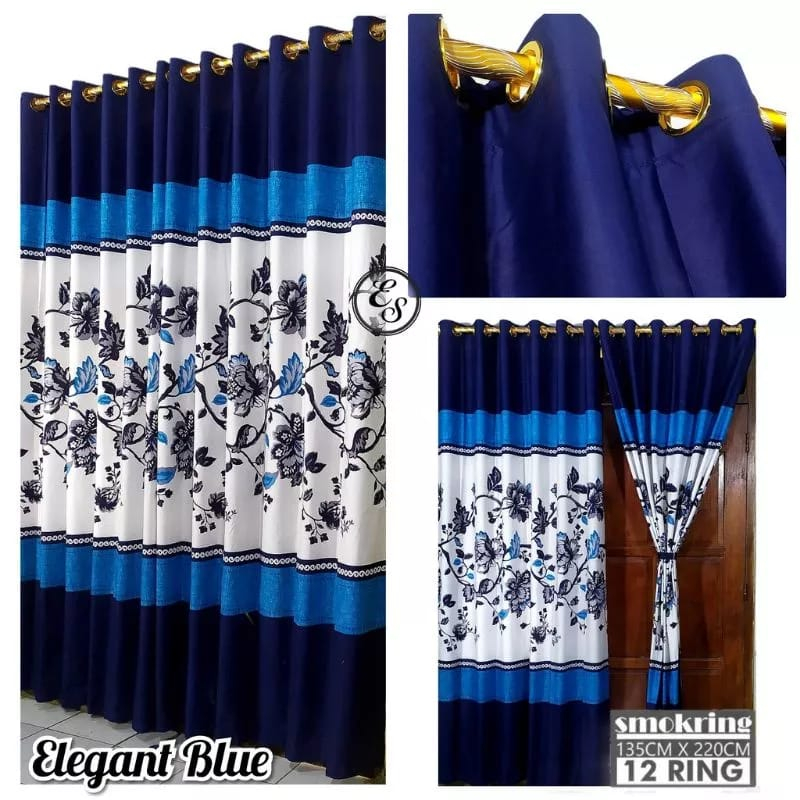 Jual Gorden Smokring 12 RingTirai Pintu Dan Jendela Hordeng Batik ...