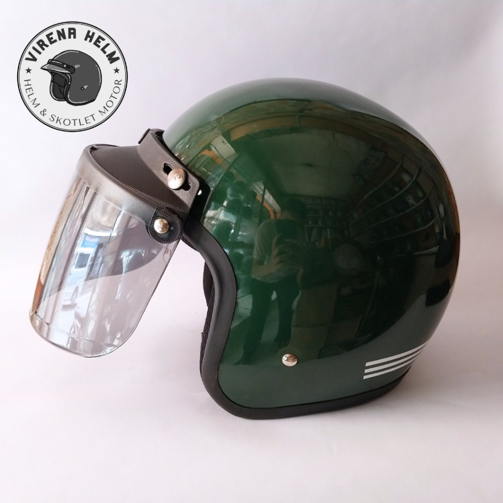Jual HELM ARC HIJAU TUA GLOSSY DEWASA SNI MURAH FREE PACKING DUS DAN ...