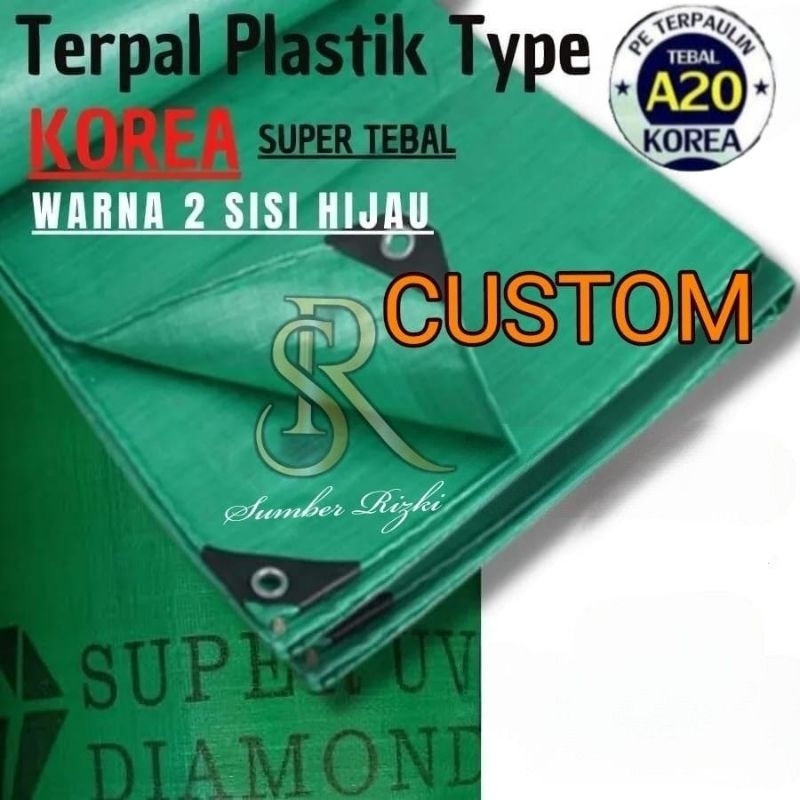 Jual Terpal A20 DIAMONDS warna hijau, ukuran COSTUM/BEBAS UKURAN mulai ...