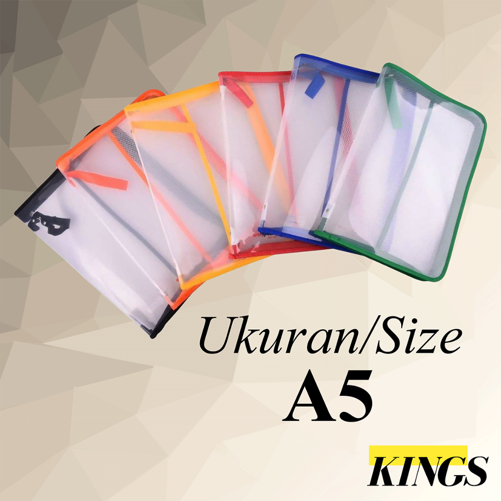 Jual Zipper File / Map Resleting Jaring A5 | Shopee Indonesia