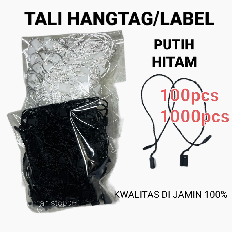 Jual Tali hangtag / tali gantungan label / tali labeling baju 18cm ...