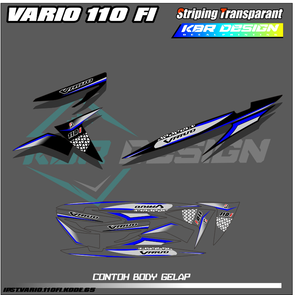 Jual VARIO 110 FI (COD) STIKER STRIPING MOTOR HONDA VARIO 110 FI- LIST STIKER MOTOR DESAIN ...