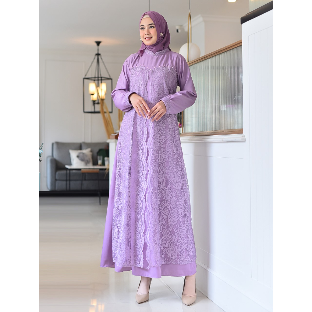 Jual Gamis Brukat SABRINA Maxi Dress Bahan Toyobo Original Gamis Kondangan Mewah Pesta Dengan ...