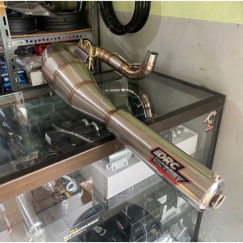 Jual KNALPOT VESPA DRC KIRI KHUSUS CHAVER RACING DRC VICTORY PLAT ...