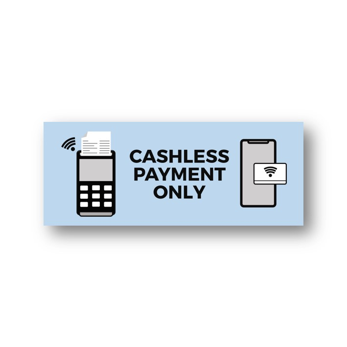 Jual Stiker Cashless Payment Only | Stiker Kasir | Stiker Cashless ...