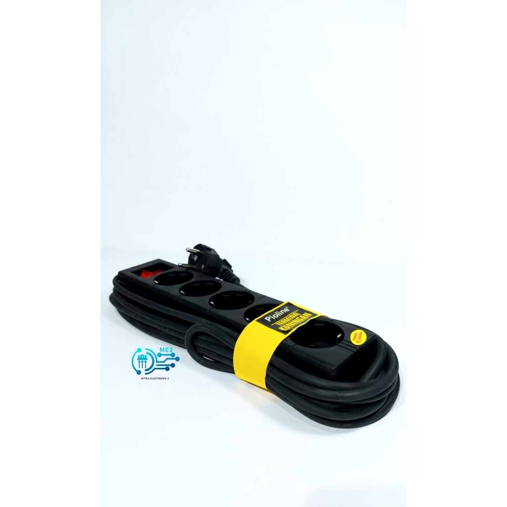 Jual Stop Kontak Terminal Arde Kabel Panjang aesthetic Hitam 5 Lubang ...