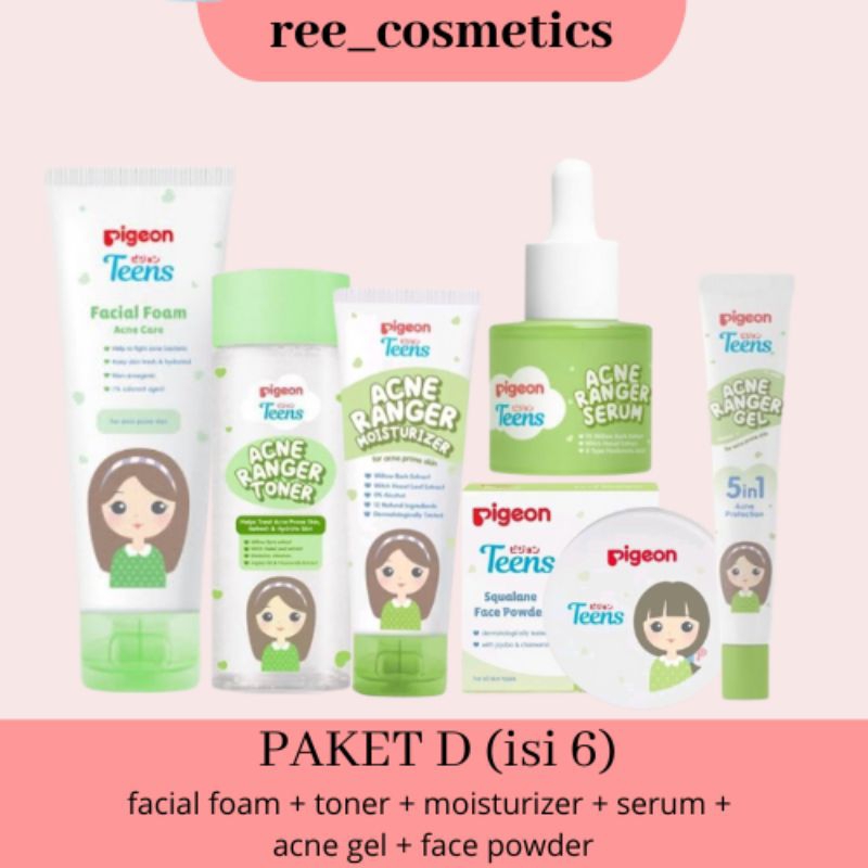 Jual Pigeon Teens Acne Ranger 1 Paket Lengkap | Skincare Remaja Kulit ...