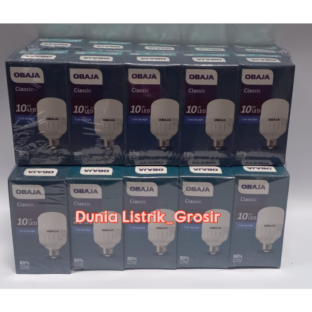Jual Paket Hemat 10pcs Lampu Led Tabung 10watt Led Obaja Classic BIRU ...