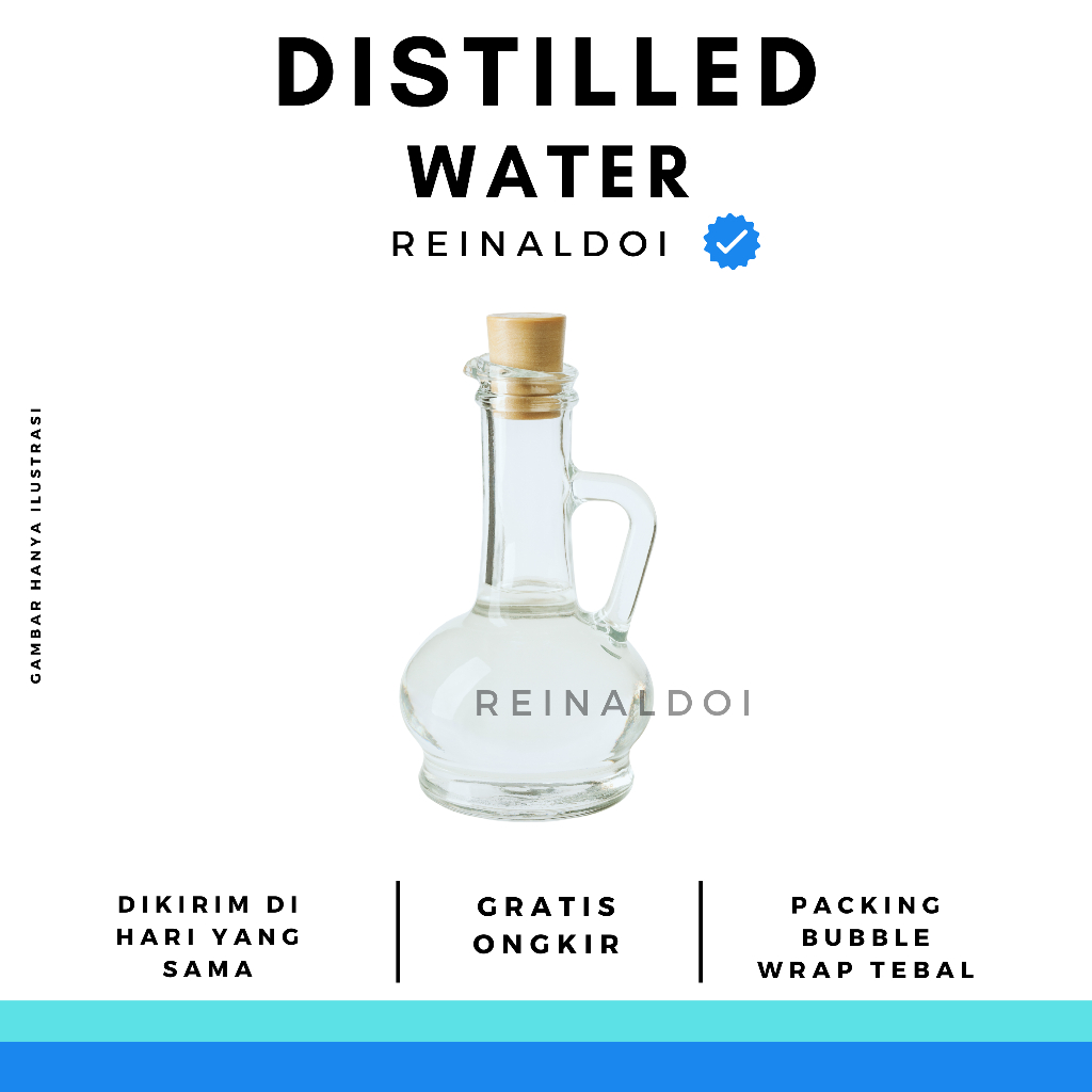 Jual Distlled Water Air Suling Deionized Water 1 Liter | Shopee Indonesia