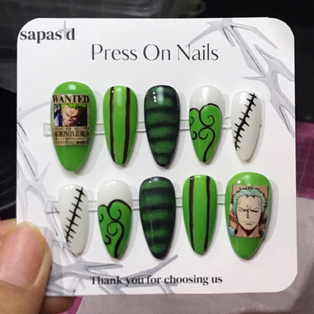 Jual sapastd | ONE PIECE ZORO press on nails | kuku palsu | fake nails ...
