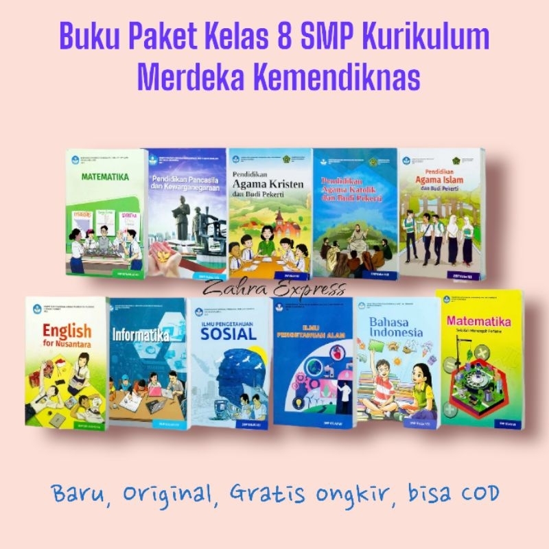 Jual Buku Teks Kelas VIII (8) SMP/MTS, Kur. Merdeka, Penerbit ...
