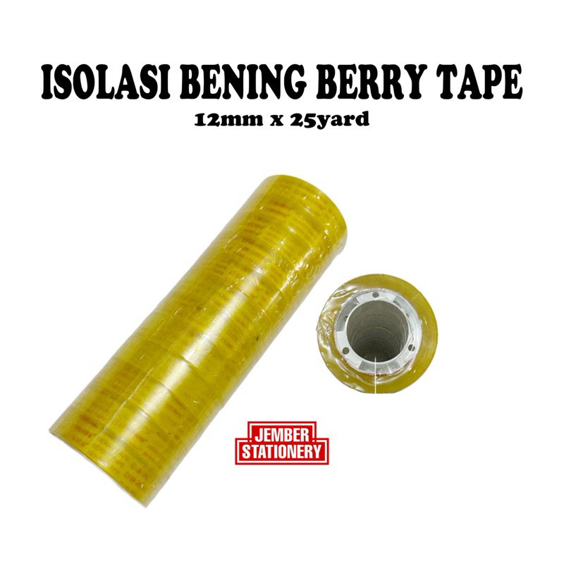 Jual (1slop) Isolasi Bening Berry 12mm x 25yard | Shopee Indonesia