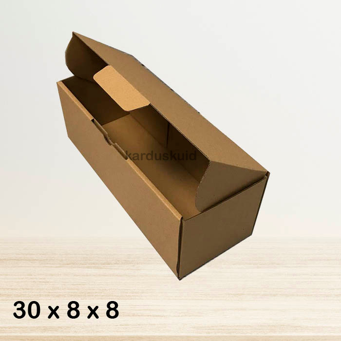 Jual Kardus 30 x 8 x 8 cm die cut tipe E Flute K150 box kotak karton ...