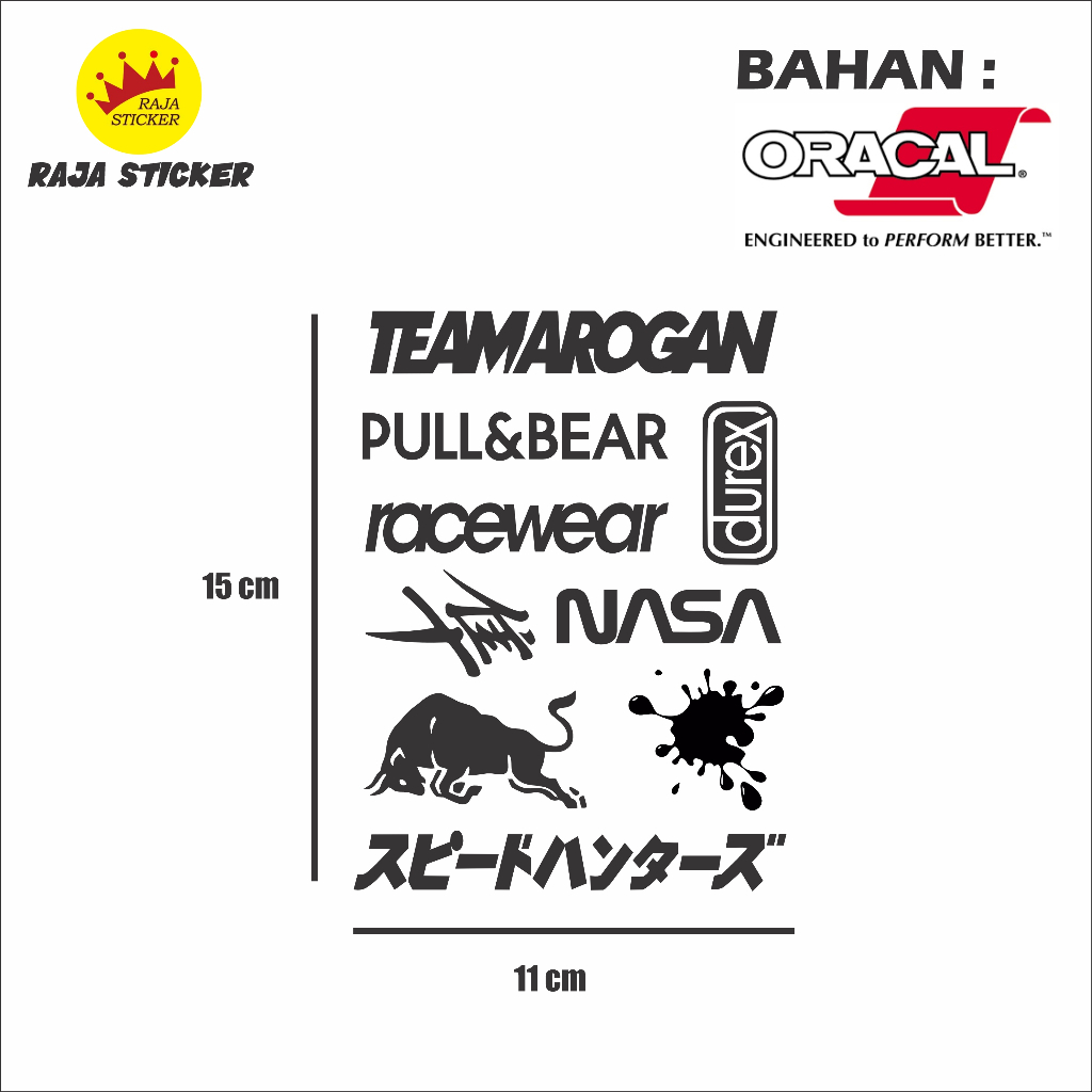 Jual PAKET STIKER CUTTING - teamarogan / speedtuner / pelan pelan pak ...