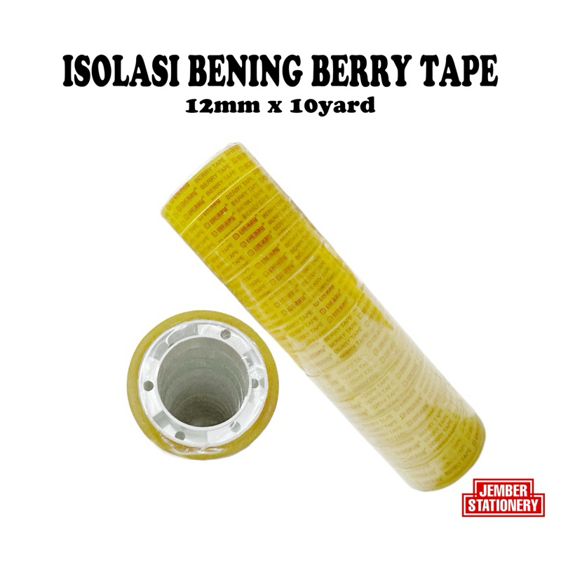 Jual (1slop) Isolasi Bening Berry 12mm x 10yard | Shopee Indonesia