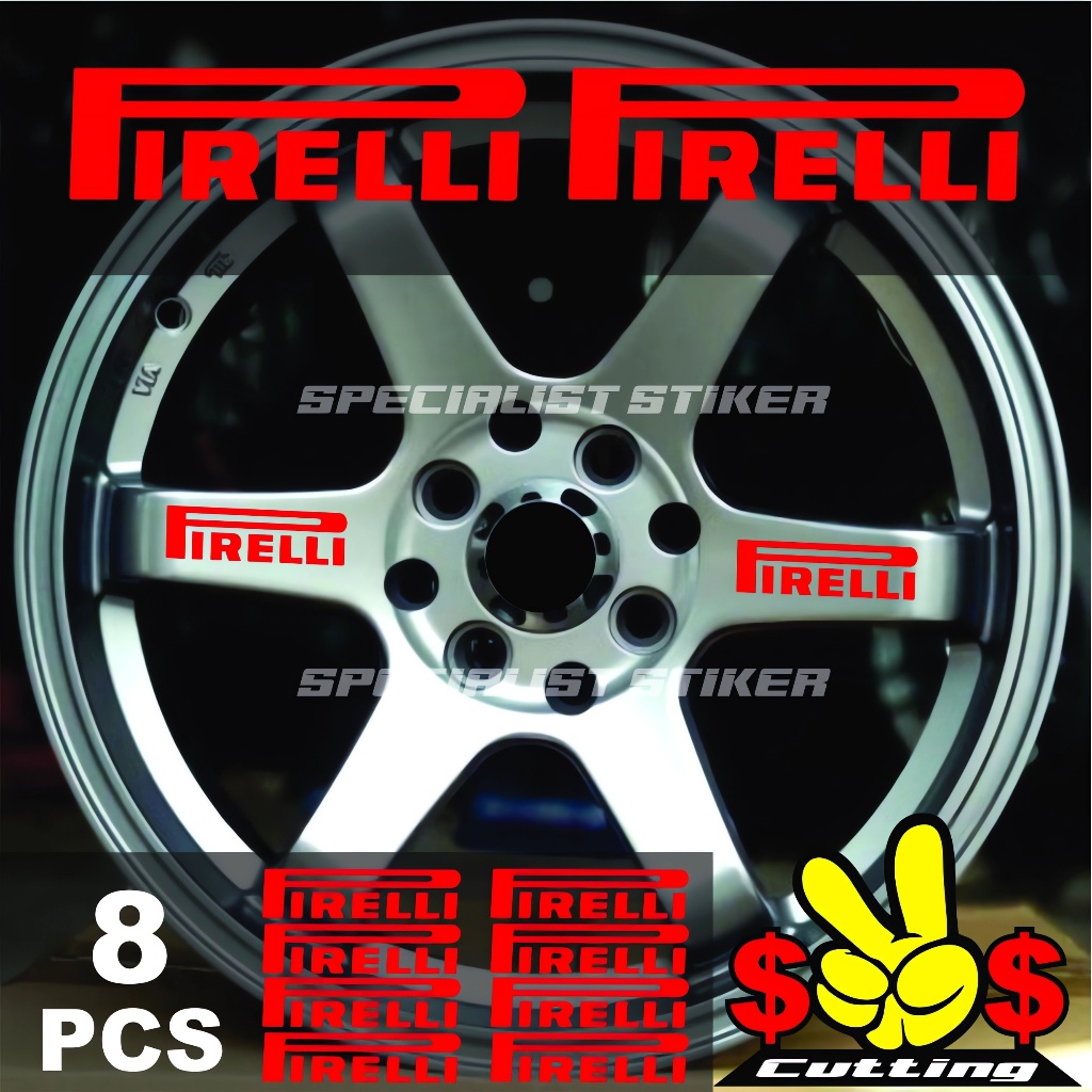 Jual 8 Pcs Stiker Velg Mobil Model Firelli Wheels Cutting Sticker Pelek ...